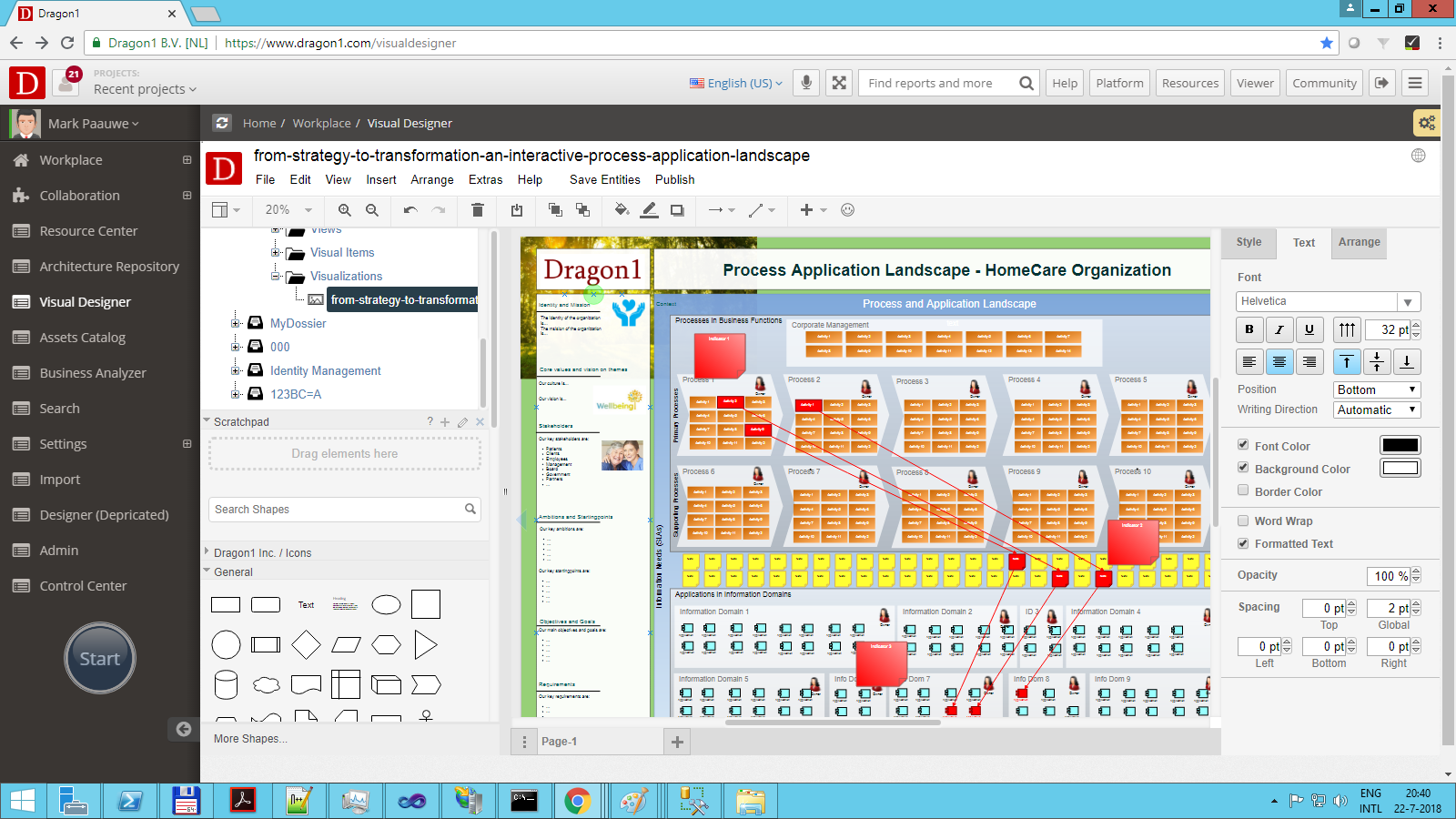 Process Application Landscape Diagram - Dragon1